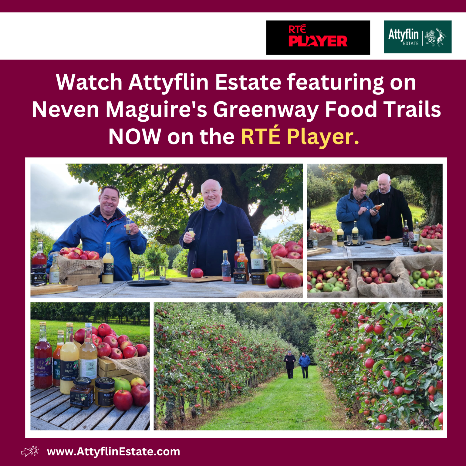 Attyflin Estate featured on Neven's Greenway Food Trails. - Attyflin Estate